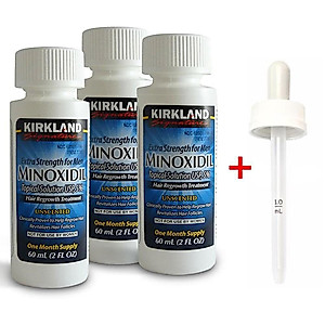 Minoxidil-5% Extra Strength Hair Regrowth for Men, 3 Count, 2 Ounce Bottles