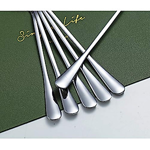 Iced Tea Spoons, Kyraton Stainless Steel 7.5" Long Handle Mixing Spoon, Coffee Spoon, Stirring Bar Spoon, Cocktail Spoon, Latte Spoon Pack of 6