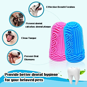 GioesQZZee Cat Dog Toothbrush, Dog Tooth Brushing Kit, Cat Toothbrush, Dog Teeth Cleaning, Dog Finger Toothbrush, Dog Tooth Brush for Small & Large Pets, (9)