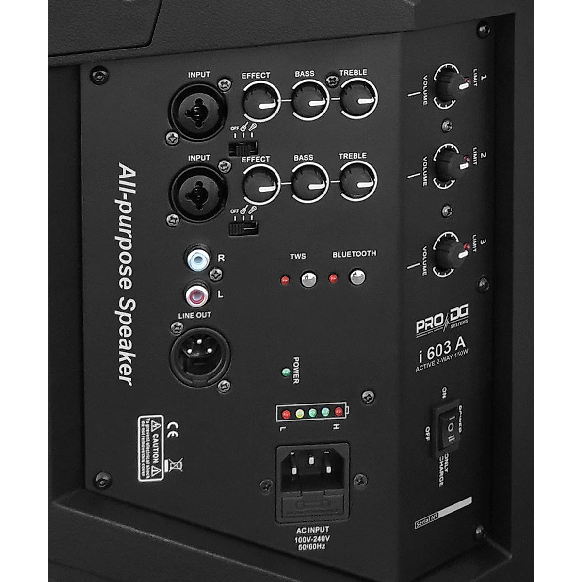 Pro DG i 603 A (600 Watts) Professional Compact All-in-One Battery-Powered System with Bluetooth (6 Hours) - (Made in Spain)