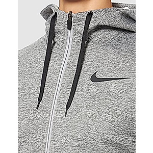 Nike Men's Therma Full-Zip Training Hoodie (XX-Large, Dark Grey Heather/Black)