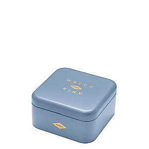 Fossil Women's Quartz Stainless Steel Two-Hand Watch Ring, Color: Gold/Green (Model: ES5308)