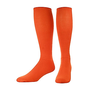 TCK TS All Sport Polyester Baseball Football Soccer Volleyball Tube Sock (Orange, Small)