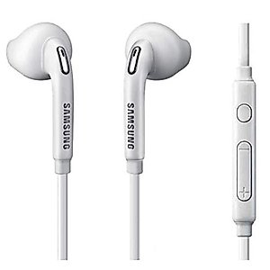 Headset Samsung 3.5mm Handsfree Earphones w Mic Dual Earbuds Headphones Earpieces In-Ear Stereo Wired White for Samsung Galaxy J3, J5, J7, Note 3 4 5, Edge, S5, S6, Edge, Edge+, S7, Edge
