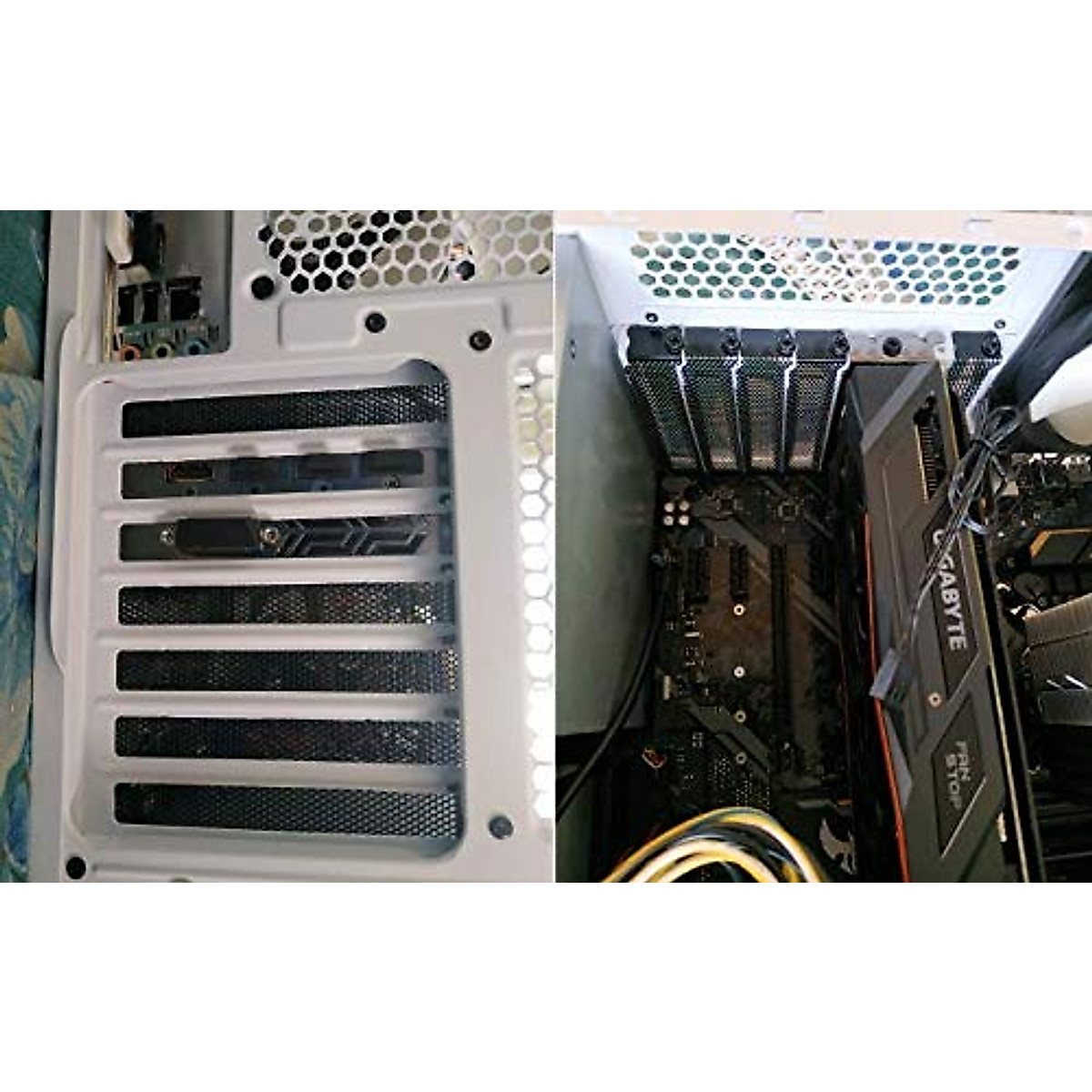 20 Pieces PCI Slot Cover Hard Steel Dust Filter Blanking Plate, Vented Slot Covers for Computer Cases with Screws