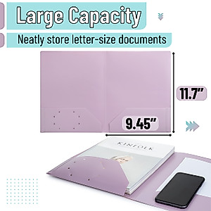 Mr. Pen- Plastic Folders with Pockets, 5 pcs, Muted Pastel Colors, Pocket Folders, 2 Pocket Plastic Folders, File Folders with Pocket, Plastic Pocket Folder
