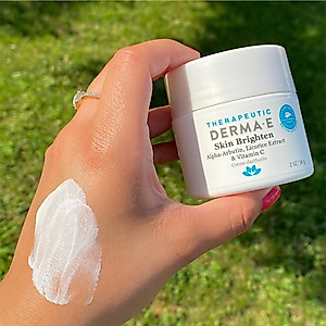 DERMA-E Skin Brightening Cream – Lightening Cream for Dark Skin Spots – Natural Face and Body Brightener for Age Spots, Hyperpigmentation and Uneven Skin Tone, 2 oz