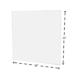 Clear Acrylic Plexiglass Sheet- 1/16" Thick - 12" x 12"