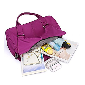 Mynos Hobo Bag Big Shoulder Bag For Women Tote Bag Purse Multi-function Nylon Handbag Travel Organzier (Black)