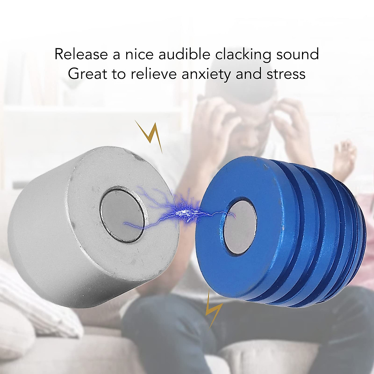 Fidget Slider, Metal Fingertip Toy Capsule Shaped Relieve Anxiety Improve Finger Flexibility Decompression Toy