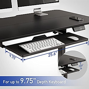 WOKA Electric Standing Desk Adjustable Height 48x24 in with Memory Controller, Ergonomic Motorized Standing Desk with Keyboard Tray, Rising Desk for Home Office Sit Stand Desk