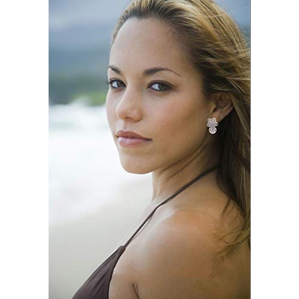 925 Sterling Silver Cubic Zirconia Stud Earrings for Women, Snowflake Pearl Rhinestone Earrings Luxury Bridal Flower Fashion Jewelry