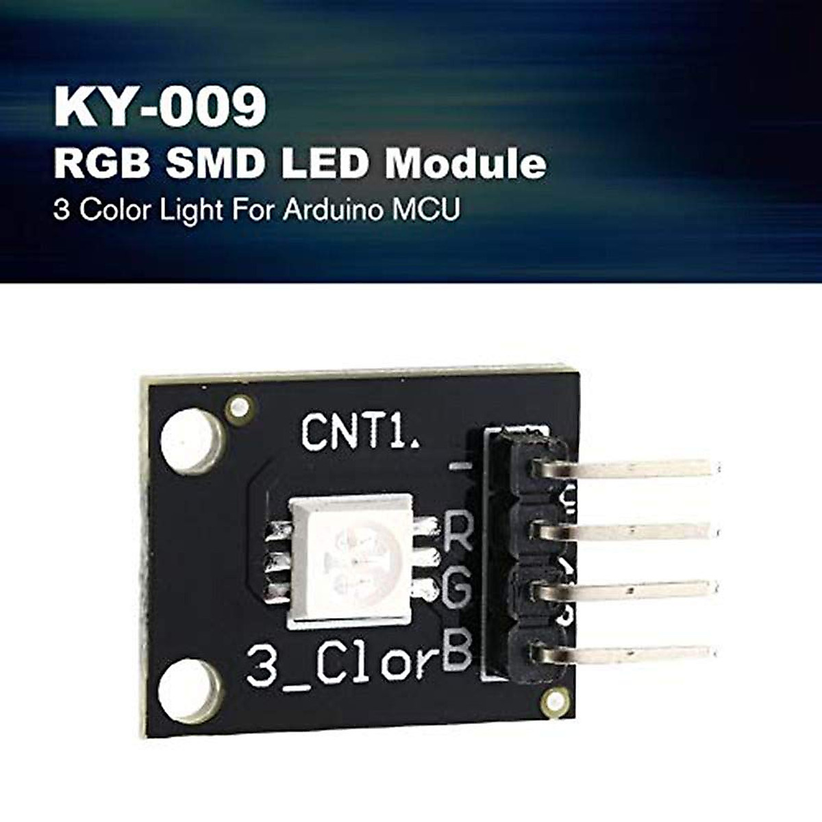 DAOKI 5 Pcs SMD LED Module 3 Color Light 5050 PWM RGB KY-009 for Arduino MCU Raspberry DIY Electronic Kit PCB Board with Dupont Cable