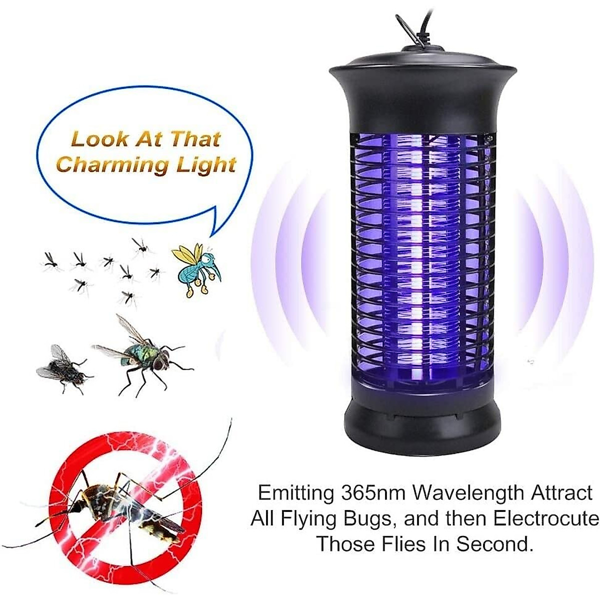 THE PERFECT PART Electric Fly Gnat Killer Lamp Pests Fly Insect Trap Mosquito Bug Zapper 4,000V