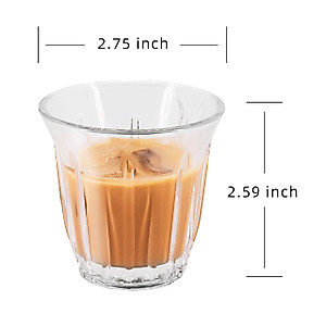 Aijohnny Espresso Cups Set of 2 Clear Glass Cups 3oz for Coffee/Milk, Coffee Mugs Insulated Shot Glasses Regular Espresso Accessories in Kitchen/Office/Bar, Easy to Clean (3oz-2 Pack)