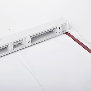 ChadMade Linen Shades, Solid Fabric Blinds Window Thermal Insulated, Room Darkening Blackout Roman Shades for Bedroom, Custom Made Roman Window Shades,Burgundy