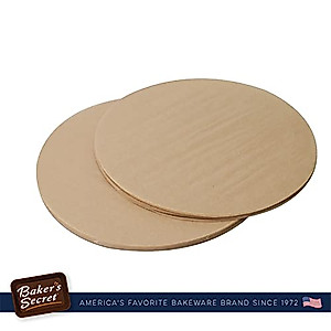 Baker's Secret - 120 Sheets Unbleached Non-stick 8" Round Parchment Paper, Baking Paper Sheets, Heavy Duty Pre-cut Baking Sheets, DIY Baking Essentials