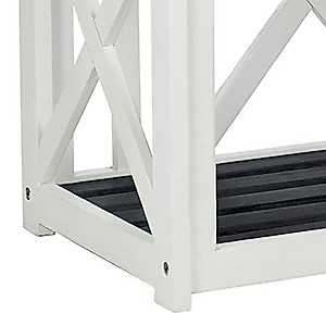 Safavieh FOX6706K Outdoor Collection Branco Grey Bench, 0, Dark Slate Gray/White