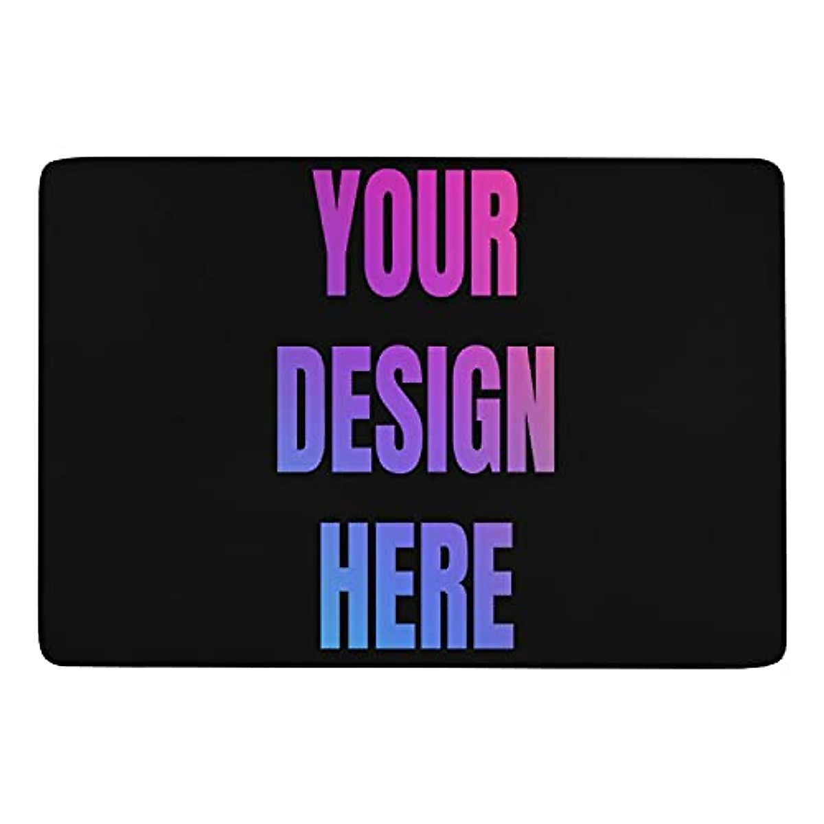 AmaUncle Custom Rug Personalized Add Logo Image Rugs and Mats Pictures for Home Derative Customized Area Rug Bedroom Carpet Print Black, 60 X 40 inch