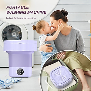 Portable Washing Machine, Mini Washing Machine Turbine Wash, 10L Mini Portable Washer for Underwear, Sock, Baby Clothes, Travel, Camping, Dorm, RV, Home Foldable Small Portable Laundry Machine