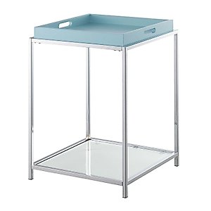 Convenience Concepts Palm Beach End Table with Removable Trays and Shelf, Sea Foam