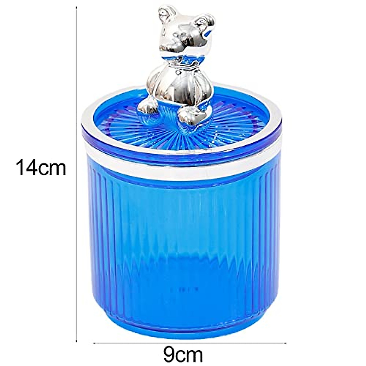 Worparsen Cotton Swab Storage Box, Transparent Smooth Edge with Lid, Dustproof Moisture-proof Store Cosmetics Desktop Organizer, Cotton Qtip Storage Box for Cotton Swabs Balls Makeup Pads Floss Orange