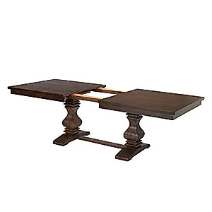 Best Quality Furniture 7PC Dining Set (1 Table + 6 Chairs), Walnut, Beige