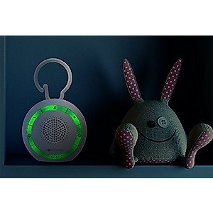 Project Nursery Portable Sound Soother for Baby, White Noise Sound Machine and Sleep Soother with 4 Natural Sounds and 2 Lullabies, Sleep Timer, Volume Control and Flexible Clip, White