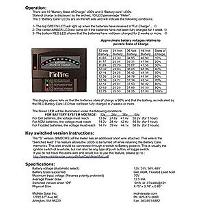 Midnite Solar Battery Capacity Meter, Model# MNBCM