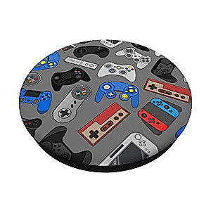 Gaming Controller Pattern For Game Gamer Lover Gift PopSockets PopGrip: Swappable Grip for Phones & Tablets