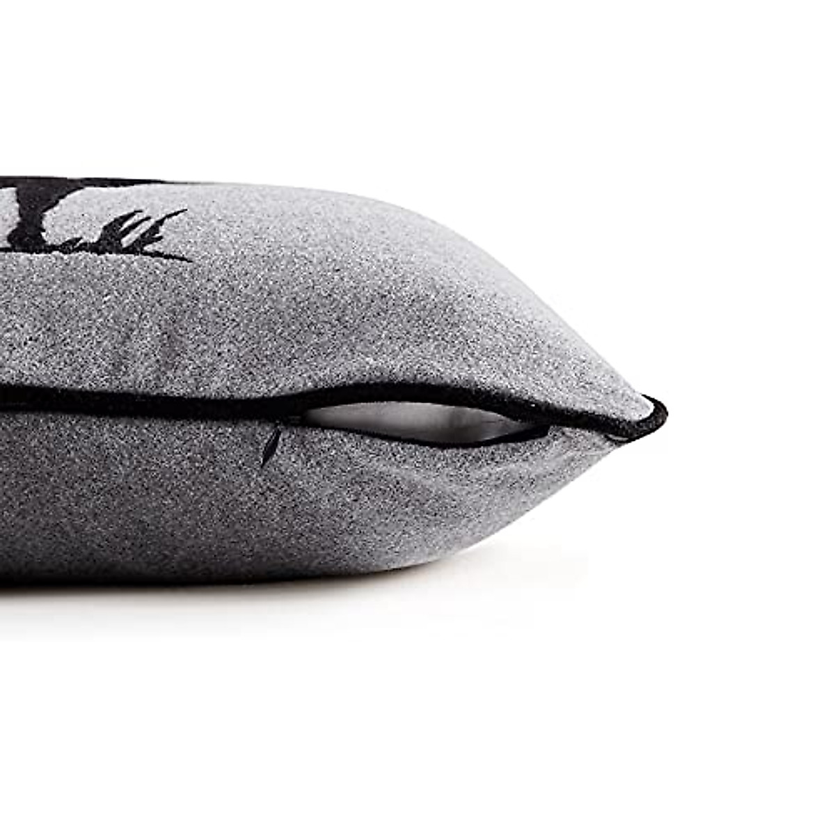 Eddie Bauer Home Throw Pillow with Zipper Closure, Perfect Home Decor for Bed or Sofa, 16" x 20", Elk Charcoal/Black