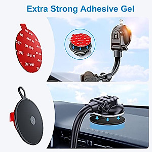 volport Dashboard Pad Mounting Disk for Suction Cup Phone Mount, 2.95in/75mm Sticky Adhesive Disc for Car Dash Cam GPS Holders with 3M Extra Strong Double-Sided Circle Adhesion Replacement Stickers