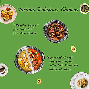 30×Slow Cooker Liners and Cooking Bags, Extra Large Cooking Liner Disposable Pot Bags, Fit 6QT to 10QT for Slow Cooker, Oval & Round Pot 14"x 22" /Bag