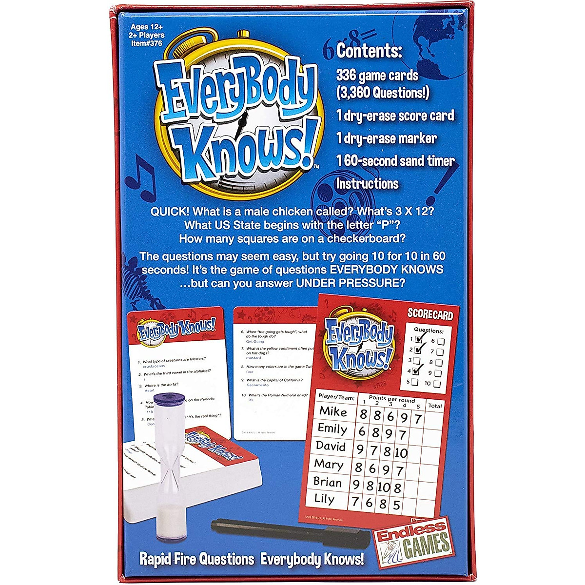 Endless Games Everybody Knows! - Trivia Card Game - 2018 Edition