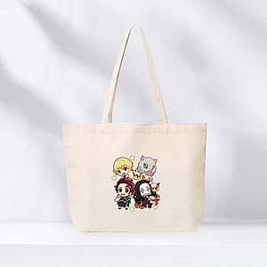Kpop Anime Backpack Merchandise Canvas Shoulder Bag, Hobo Crossbody Handbag Casual Tote bag for Girls Women Gifts（P）