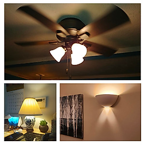 Sphoon Dimmable LED 3W Small Light Bulb, 25w Equivalent E26 Standard Screw Base, G40 Soft Warm White 2700K 260lm Frosted Lights Bulb for Bathroom, Bedroom, Table Lamp Bulb, Bedside Accent Pack of 6