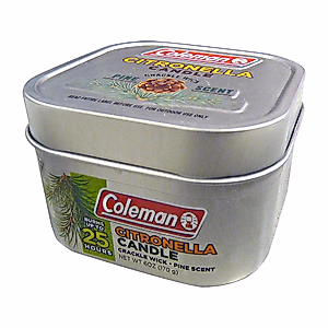 Coleman Scented Outdoor Citronella Candle with Wooden Crackle Wick - 6 oz