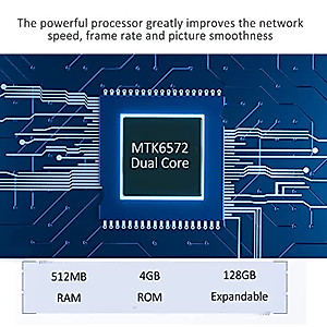 Cuifati Rino8 Pro Unlocked Andriod Smartphone, 5.45 Inch HD Screen Smart Phone, 512MB+4GB, Dual SIM, 128GB of Expandable Storage, Ultra Thin Face Recognition Cell Phone for Android 4.4.2(Grey)