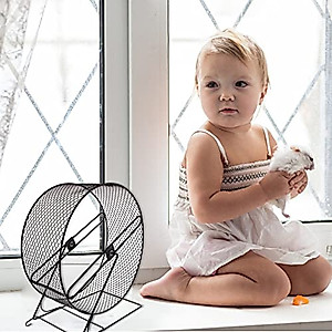 ULTECHNOVO Chinchilla Wheel, Pet Hamster Running Wheel, Hamster Toys for Hamster Cage Spinner Small Animals Exercise Wheels for Dwarf Syrian Gerbils Mice Or Other Small Animals(Black 26)