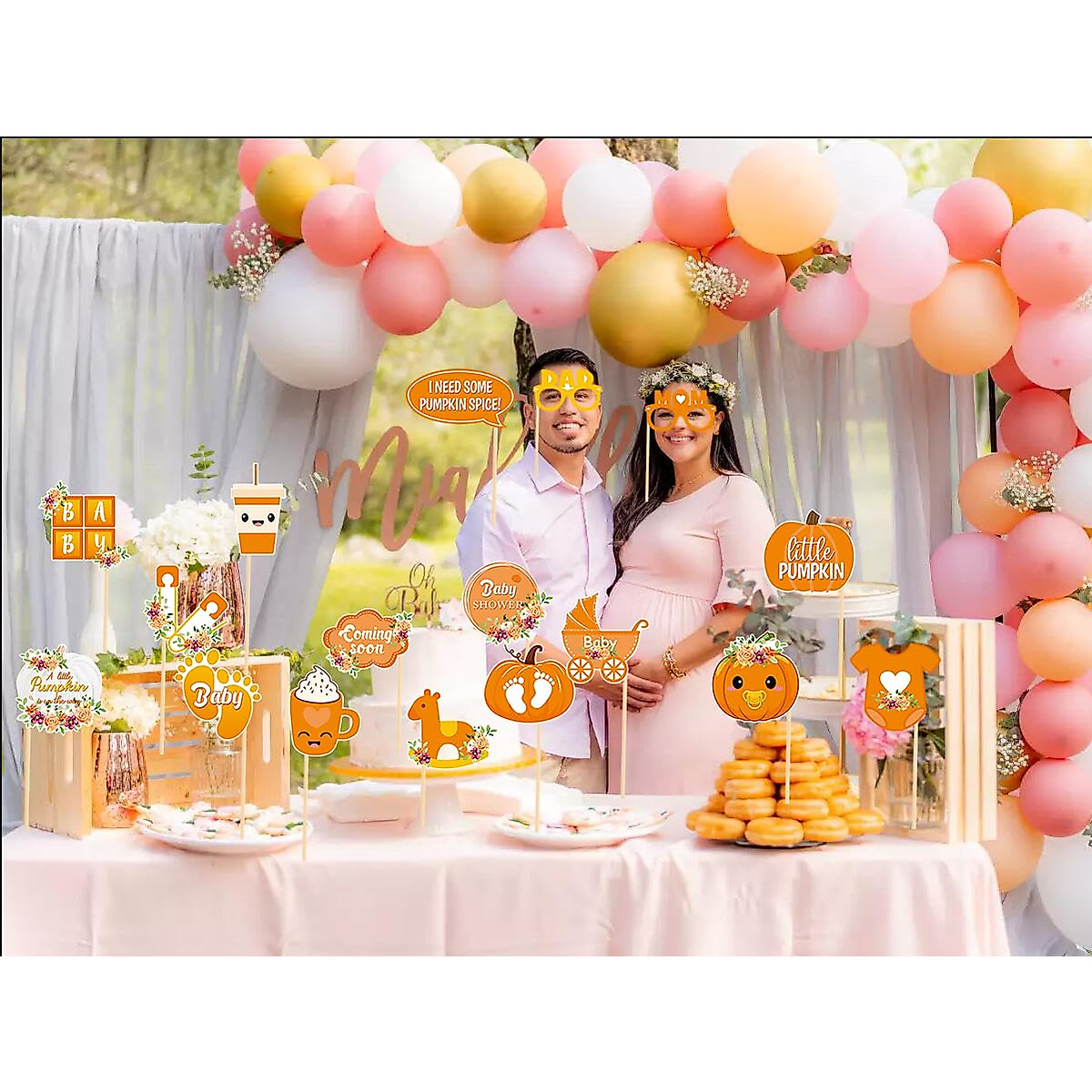 Little Pumpkin Baby Shower Decorations, Little Pumpkin Baby Shower Photo Boot Props, Fall Baby Shower Photo Prop Decorations, A Little Pumpkin is on the Way, Fall Little Pumpkin Gender Reveal Decor PB