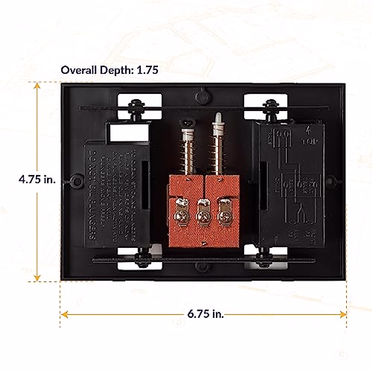 Newhouse Hardware CHM24V White 24-Volt Wired Doorbell Chime | Electrical Door Bell for Homes | Hard-Wired Door Chimes with Front Door Ding-Dong and Rear Tone | Home Improvement Electrical Equipment