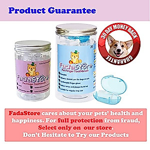FadaStore 8 Units Pack Pet Finger Toothbrush for Dogs & Cats, Extra Soft Silicone Bristles Professional Dog Toothbrush & Cat Toothbrush, Easy Teeth Cleaning for Dog Dental Hygiene