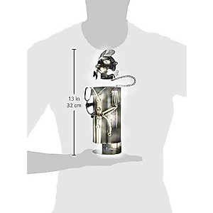 Bellaa 20836 Metal Wine Bottle Holder, Nurse Gifts, On Duty Doctor Surgeons Medical Physicians Medics Caregivers Figurine Statues American Heroes Gift 13 Inch