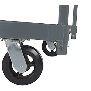 Vestil ECSPT-3060 Steel Smooth Deck Platform Truck 30 in. x 60 in. 2000 Lb. Capacity Gray