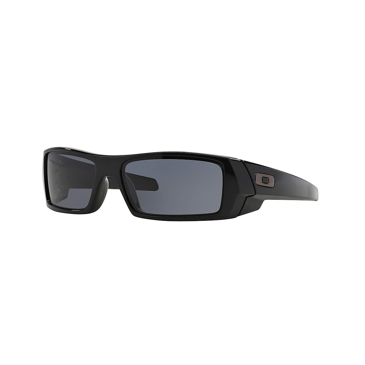 Oakley GASCAN OO9014 Sunglasses for Men + Vision Group Accessories Bundle (Polished Black/Grey (03-471), 60, Millimeters)