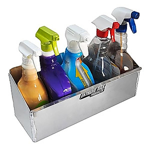 Extreme Max 5001.6105 Aluminum Spray Bottle Shelf for Enclosed Trailer, Shop, Garage, Storage - Holds Four 1-Quart (32 oz.) Spray Bottles