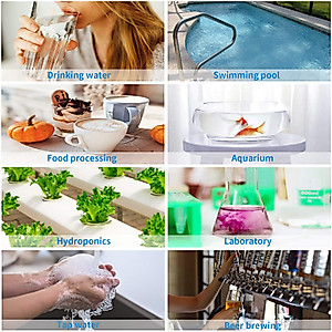 iPower pH Meter Digital Water Lab TDS Tester with EC/Temp Function 4-in-1 ±0.1 High Accuracy for Drinking Water, Pool, Aquarium, Pond, Beer Brewing