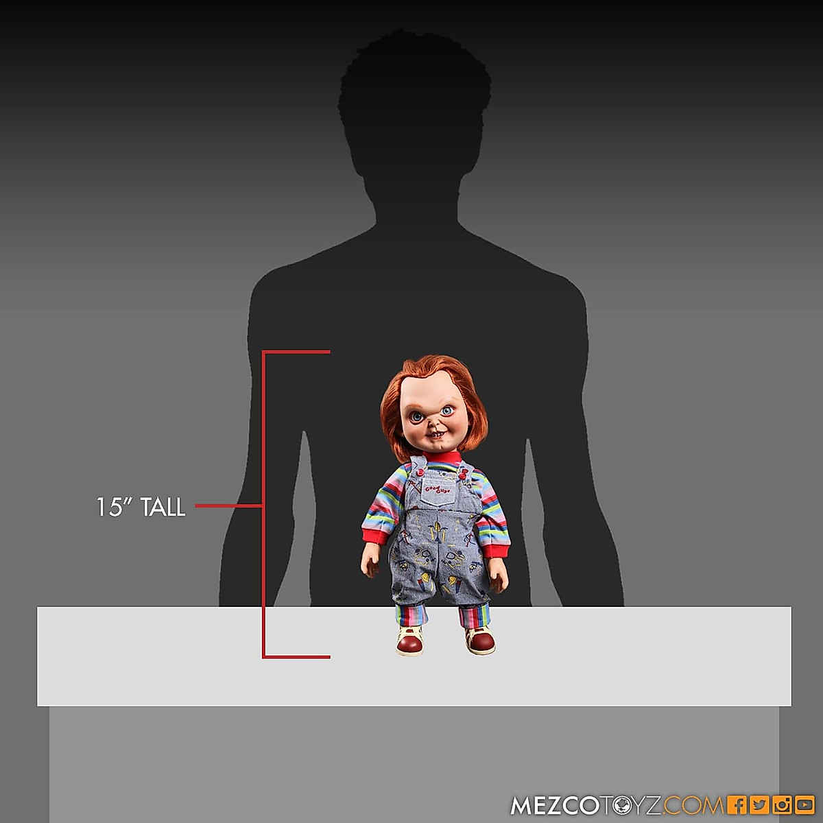 Mezco Toyz 15" Mega Good Guy Chucky Action Figure with Sound