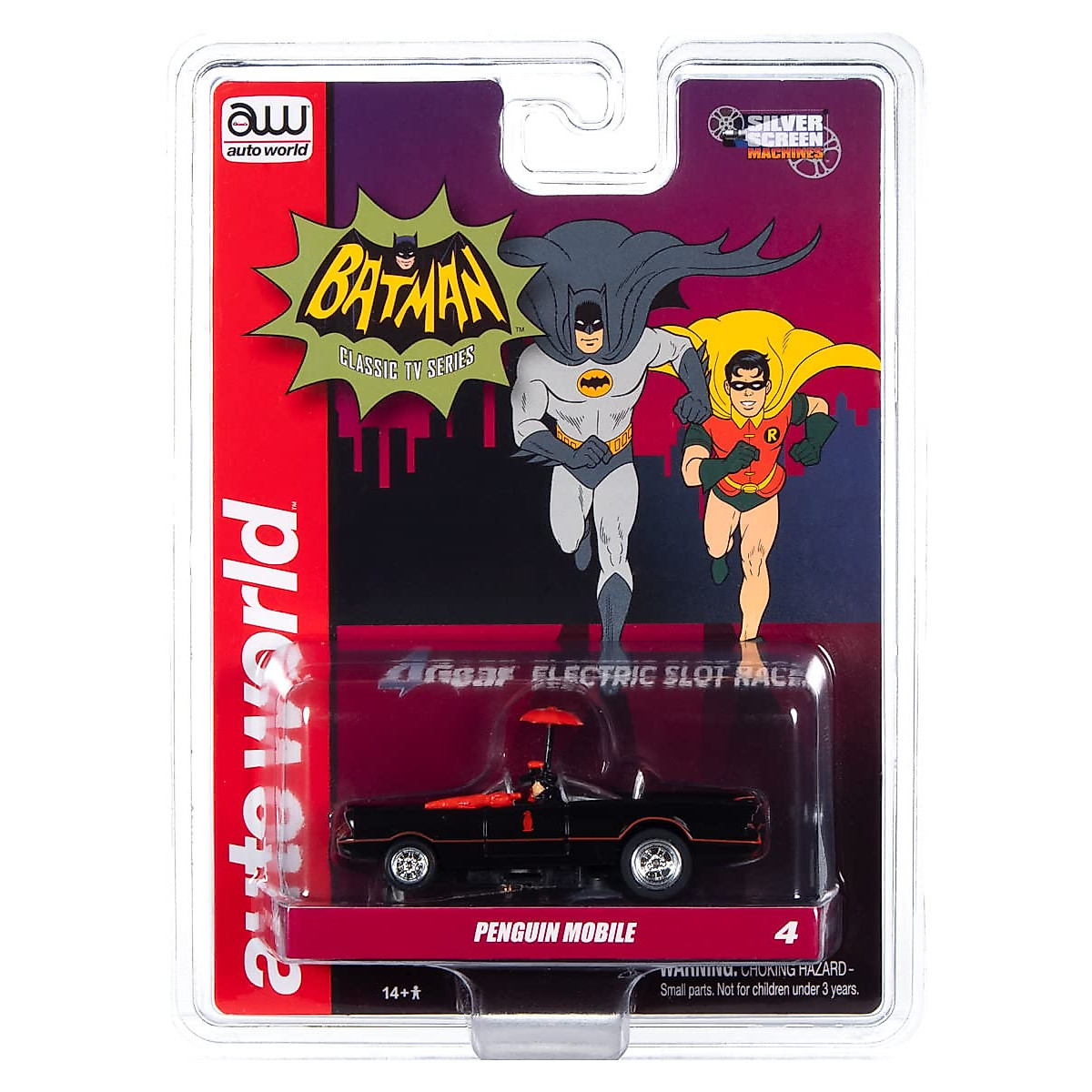 Auto World 4Gear 1966 The Penguin Mobile -Batman (TV) HO Scale Slot Car