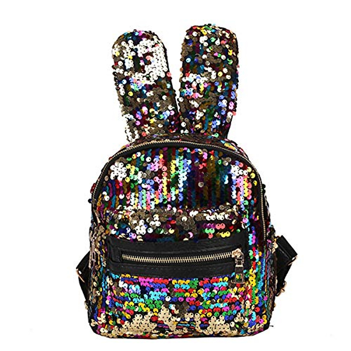 Gulilasa Shoulder Bag For Women With Cute Rabbit Ears Backpack Sequins Shoulder Bag Travel Day pack(Colors)